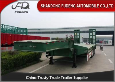 China Heavy Duty Truck transportation 80 ton Lowbed Semi Trailer Trucks And Trailers for sale