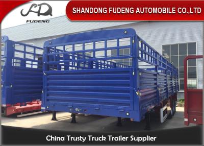 China 3 - Axles Heavy Transport Cargo Side Wall Semi Trailer High Side Fence for sale