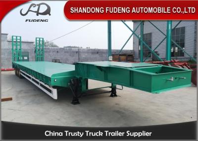 China Tri - Axles 50 Tons Low Loader Trailer , Low Bed Trailers With Standard Dimension for sale