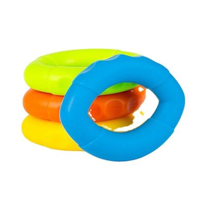 China Silicone Portable Hand Grip Gripping Ring Carpal Expander Finger Trainer Grip Strength Rehabilitation Pow Stress Ring Ball for sale