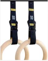 Quality Roman Ring Gymnastics 32mm Wooden Gym Rings Customized Durable Universal Wooden for sale