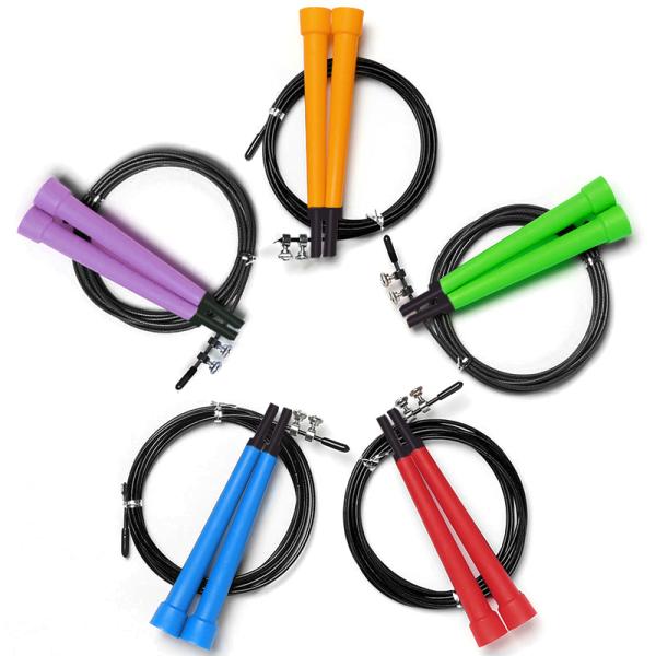 Quality Wholesale OEM Custom Mini Home Gym Workout Equipment Set Fitness Adjustable Steel Wire Speed Skipping Jump Rope Fashionable Mini for sale