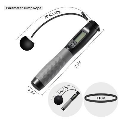 China Fitness Equipment Weighted Speed Skipping Rope Digital Smart Cordless Jump Rope with Counter for sale