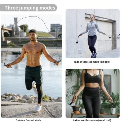 China Fitness Equipment Weighted Speed Skipping Rope Digital Smart Cordless Jump Rope with Counter for sale