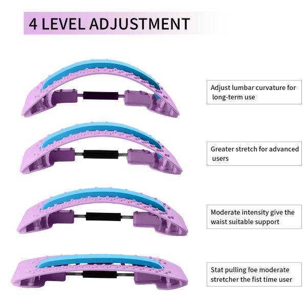 Quality Back Stretcher Contiuously Variable Adjustable Back Massager for Lower Upper for sale