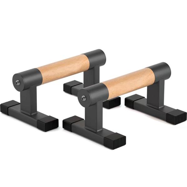 Quality Paralettes Stands Push up Bars Double Rod Trainer Sport Rack Wooden Push up for sale
