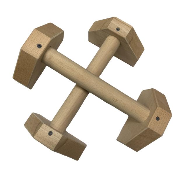 Quality Pushup Stand Wooden Push up Bars Gym Gear Equipment with Anti-slid Parallettes for sale