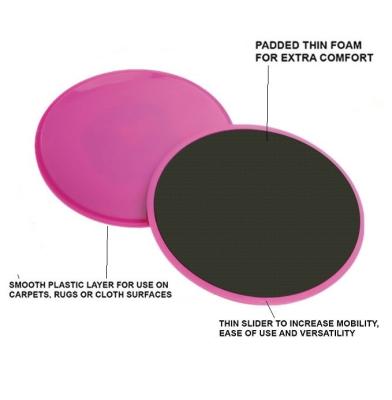 China Set of 2 Gliding Core Sliders for Improved Balance Abdominals Strengthening Fat Burning with Slider Discs for sale