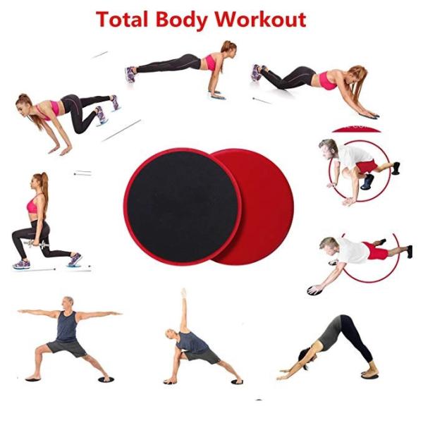Quality Set of 2 Gliding Core Sliders for Improved Balance Abdominals Strengthening Fat for sale
