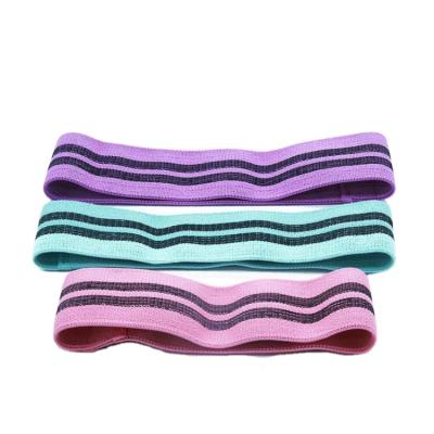 China Custom Logo Wide Anti slip Fabric Resistance Loop Band Hip Exercise Booty Bands ,for  Gaining Confidence in Yoga Training for sale