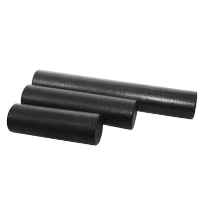 China Customized Yoga Pilates Supplies EPP Foam Shaft Fitness Muscle Relaxer Black Solid Foam Roller for sale