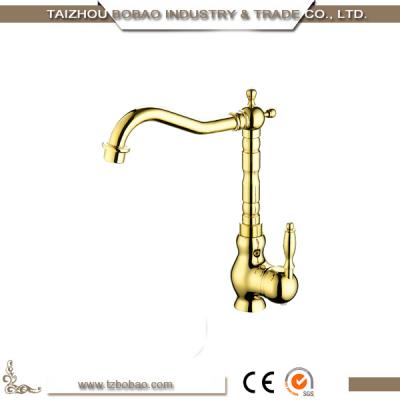 China 89246G Modern Elegeance Shape Classic Design Luxury Brass Kitchen Faucet Sink Tap With Good Braided Hose for sale