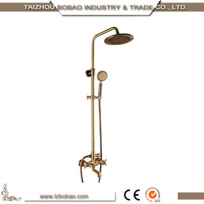 China 89030F European style High-end Classic Design Rose Gold Brass Bathroom Shower Faucet set Ducha Grifo for sale
