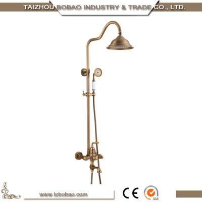 China 89038F European style High-end Classic Design Antique Brass Bathroom Shower Faucet set Ducha Grifo for sale