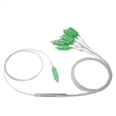 China Modo Mini Steel Tube do divisor do PLC da fibra do SC APC 900um 1x8 único à venda