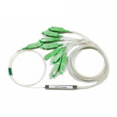 China Modo Mini Steel Tube do divisor do PLC da fibra do SC APC 900um 1x8 único à venda
