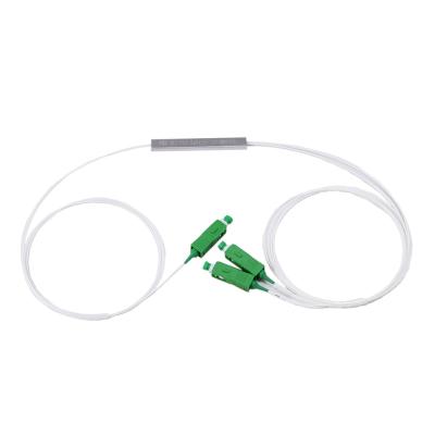 China Bare 1x2 PLC Splitter 250um SC APC Connector For FTTH FTTB FTTX Network for sale