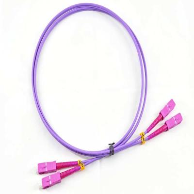 Cina SC Patch Cord Fibra ottica Duplex 2.0mm LSZH OFNR Multimodale OM4 Viola in vendita