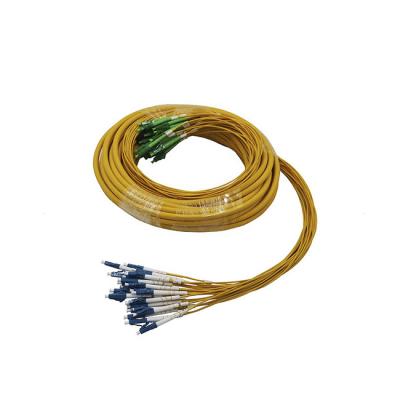 Cina Fibra pre terminata LC UPC di 24 nuclei SM al cavo in fibra ottica di breakout di LC APC in vendita