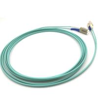 China OM3 Fiber Optic Patch Cord 45 90 Degree Angled Boot LC To LC Multimode Duplex for sale