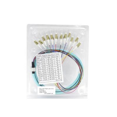 Cina Treccia ottica mista 50/125um Om3 0.9mm della fibra del pacco di 12 centri LC in vendita