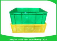 China Durable Stackable Plastic Bins Space Saving , Reusable Black Storage Boxes for sale