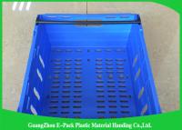 China Customized Stackable Plastic Storage Bins , Collapsible Plastic Crates With Lids for sale