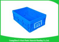 China Collapsible Plastic Stackable Containers / Virgin PP foldable plastic crates for sale