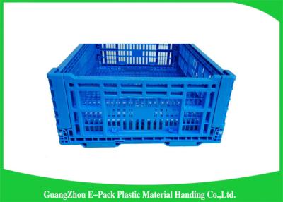 China Light Weight Plastic Folding Storage Boxes , Collapsible Plastic Storage Crates for sale