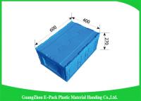 China Attached Lids Collapsible Storage Crate , 45 L Industry Foldable Plastic Box for sale