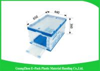 China Solid Attached Lids Collapsible Plastic Containers Stocked For Supermarket for sale