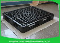 China 1200 * 1000mm Lightweight Plastic Pallets , Single Solid Deck Stackable Plastic Pallets for sale