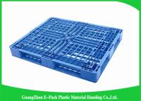 China 1200 * 1000mm Lightweight Plastic Pallets , Single Solid Deck Stackable Plastic Pallets for sale