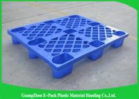 China Stackable Black Plastic Skids Pallets , Lightweight Plastic Pallets 100% Recycled Material for sale
