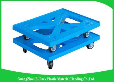Cina carrello commovente di plastica resistente del bene durevole 150kg, carrello a quattro ruote di logistica in vendita