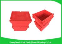 China Large Volume Stackable Storage Plastic Containers with Attached Lids 600*400*365mm for sale