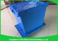 China Stackable Plastic Attached Lid Containers Logistic Space Saving Easy Transport for sale