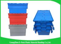 China Stackable Plastic Storage Containers With Attached Lids Heavy Duty for sale