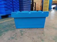 China Larger Logo Printing Stack Nest Plastic Attached Lid Containers for sale