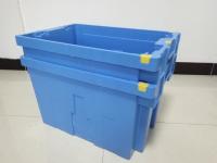 China Stacking Nesting Solid Plastic Tote Box Standard Size 600*400mm for sale