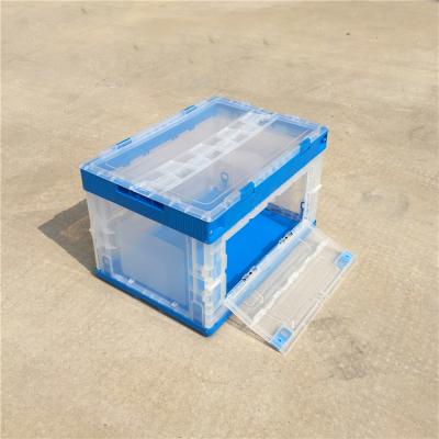 China Length Sides Opening Collapsible Plastic Containers Virgin PP Material Custom Color for sale