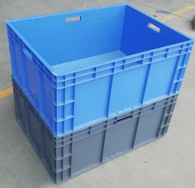 Κίνα Μεγάλη ικανότητα 45kg φόρτωσης πλαστικών εμπορευματοκιβωτίων 800*600*340 χιλ. της Virgin όγκου Stackable προς πώληση