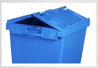 China Sorting System 172L Plastic Attached Lid Containers Warehouse Storage for sale