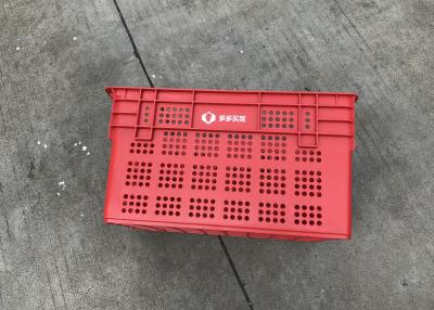 China Vented Nestable Plastic Stacking Crates For Fruit Mesh Structure 120mm Height for sale