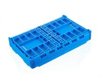 China Blue Collapsible Stackable Crates Vegetable Transporation Storage for sale