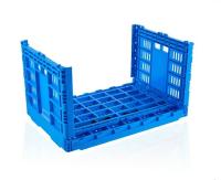 China Blue Collapsible Stackable Crates Vegetable Transporation Storage for sale