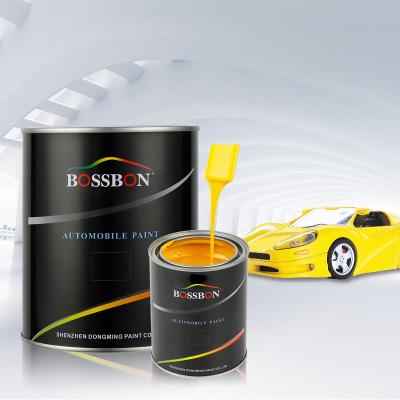 China Acrylic Polyurethane Automotive Paint Car Spraying Paint 1K Medium Yellow Color for sale