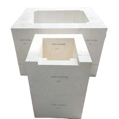 China Low price white fused azs 33# 36# 41# block for ovens fusing glass common manufacturers for sale