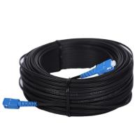 China 100M 1 Core Indoor Outdoor Fiber Optic Cable G657A FRP Steel Wire 8.5kg/km for sale
