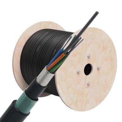 Cina Cavo a fibre ottiche corazzato di sepoltura diretta del rivestimento del PE, cavo ottico sotterraneo GYTS53 in vendita